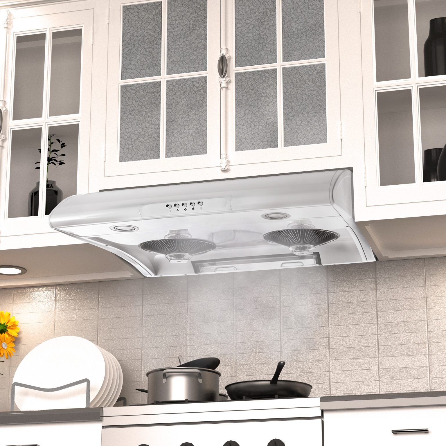 Blue Ocean 30" RHL01I Stainless Steel Island Mount Kitchen Range Hood ...